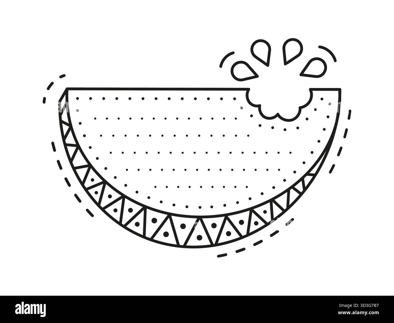 Ripe melon fruit kids memo note frame. Kids memo note linear vector ...