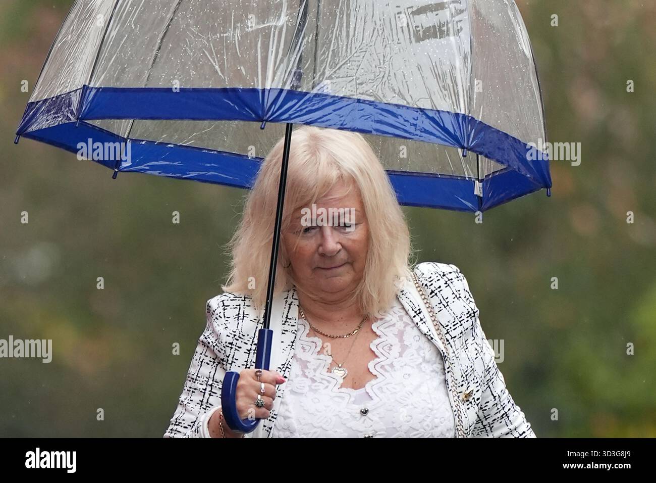 Karen Spragg, 61, from Cardiff, arrives at Leicester Crown Court, where ...