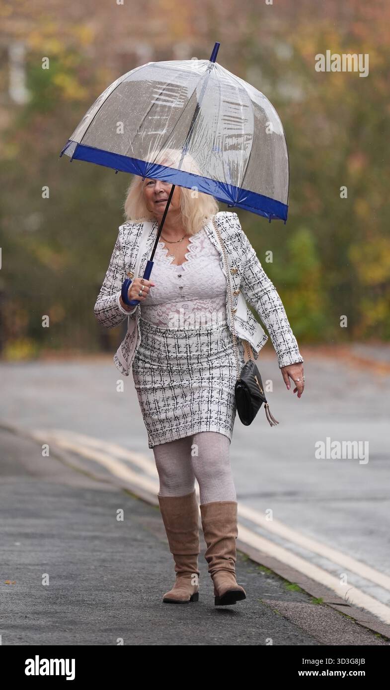 Karen Spragg, 61, from Cardiff, arrives at Leicester Crown Court, where ...