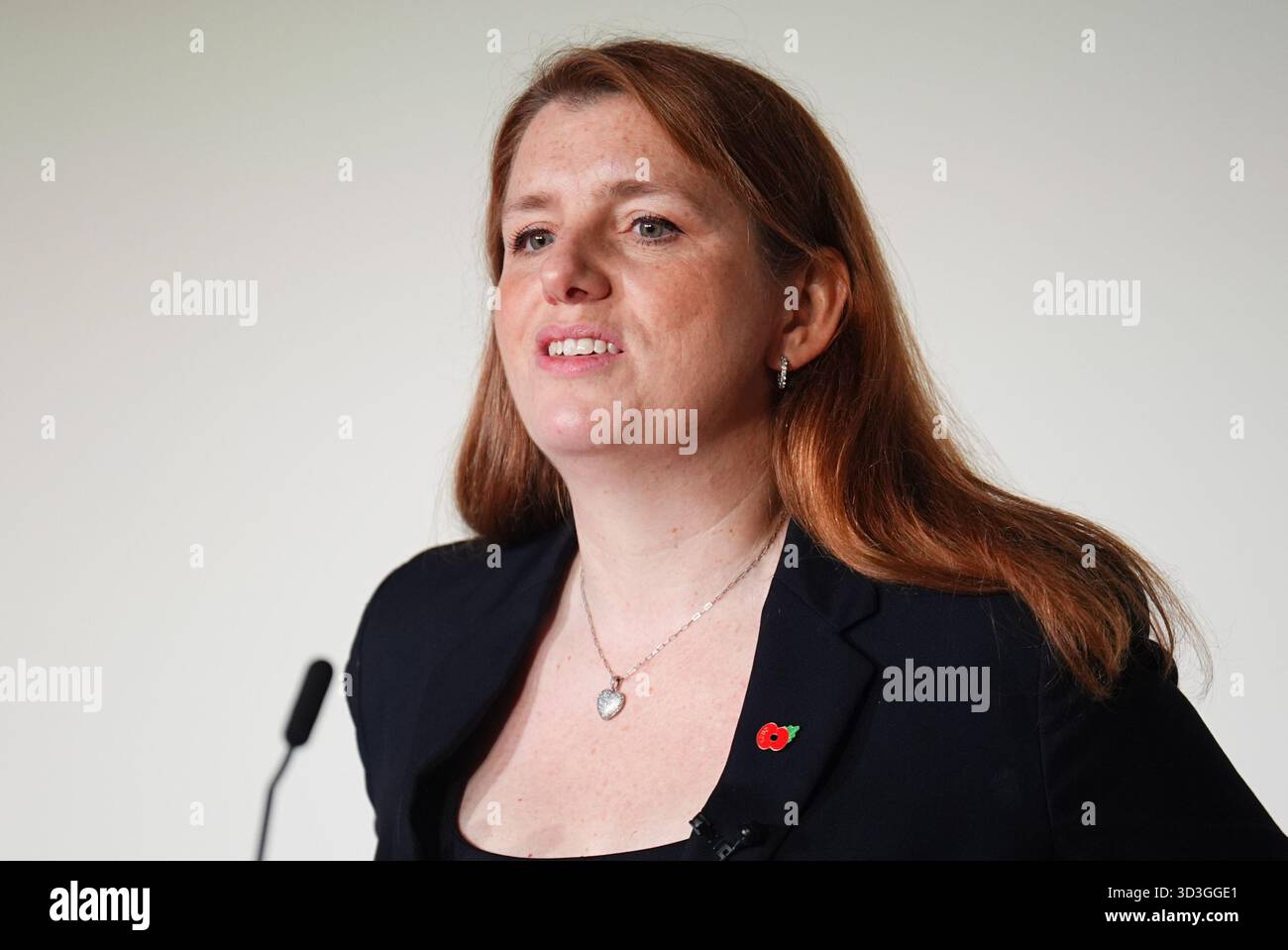 Homelessness minister Alison McGovern speaks at a child poverty event ...
