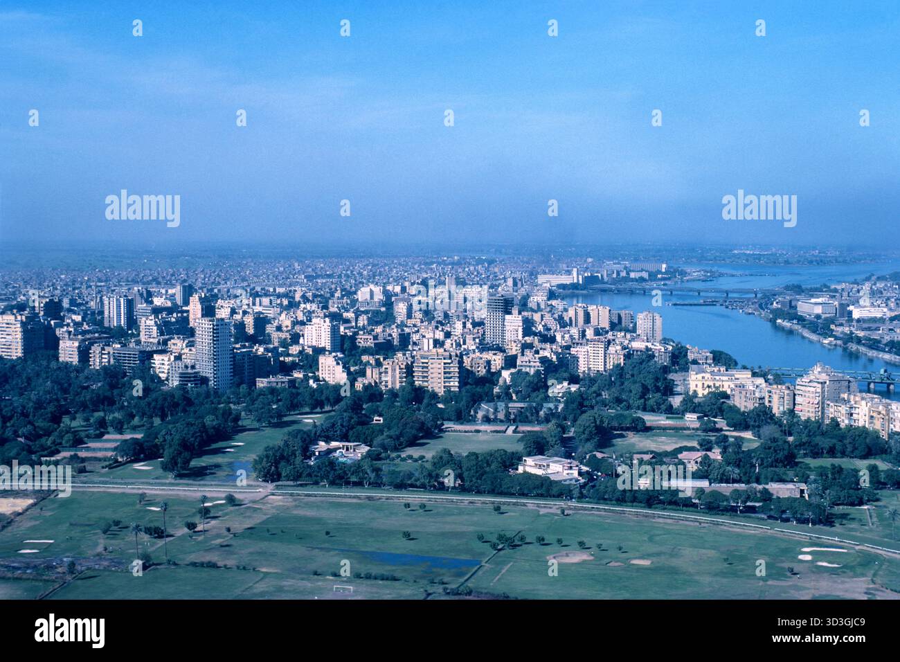 Cairo Egypt 1976 – Cairo cityscape looking north across the Gazira ...