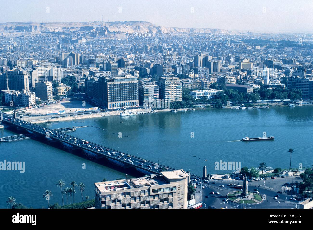 Cairo Egypt 1976 – Cairo cityscape looking southeast across the Qasr El ...