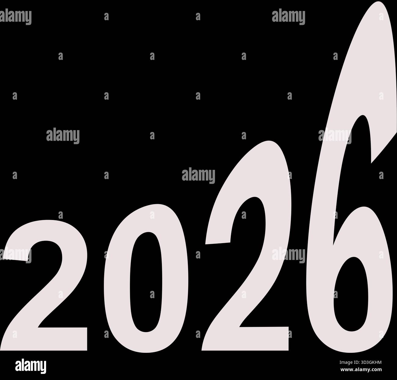 Bold white 2026 text hi-res stock photography and images - Alamy