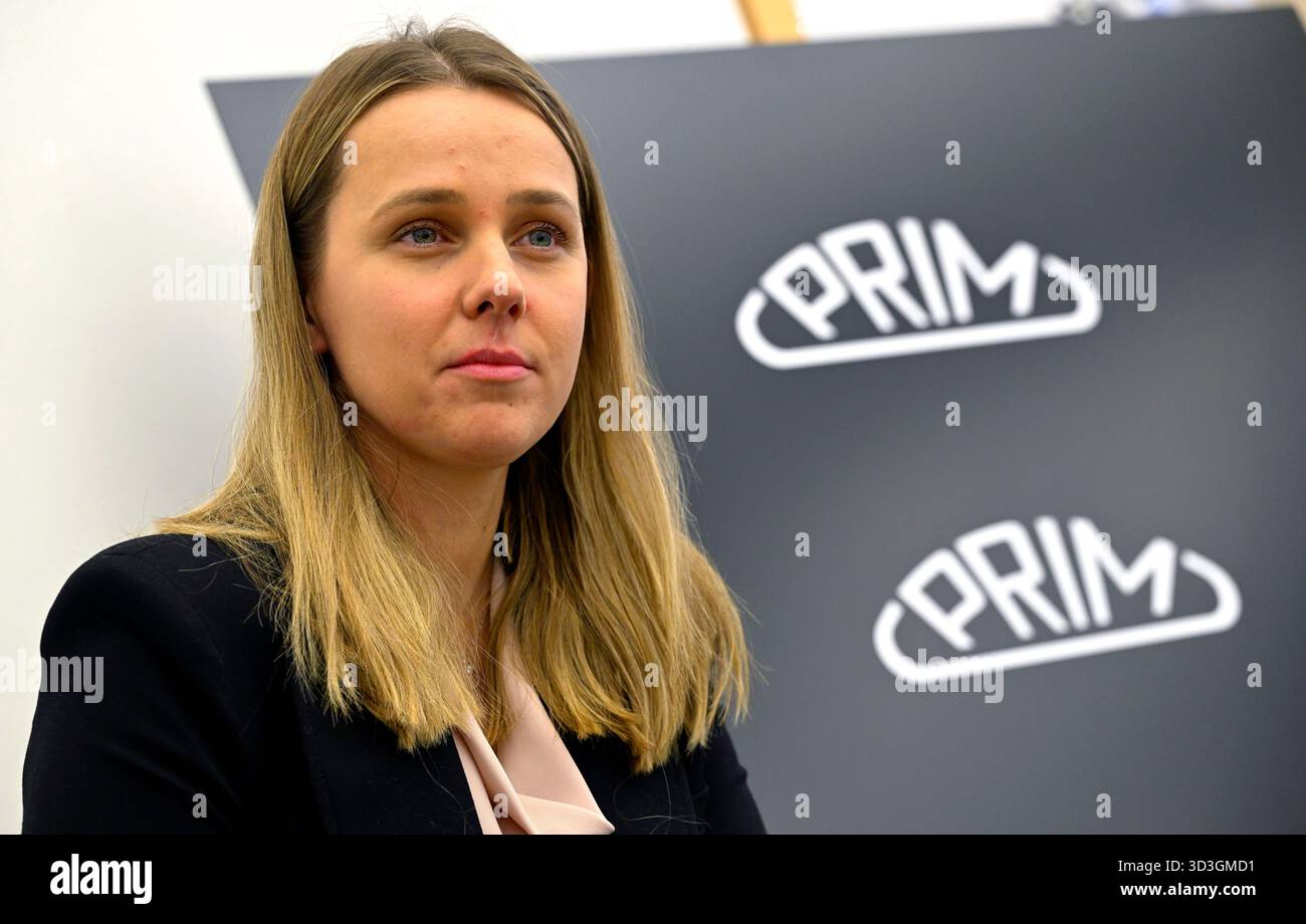 Prim CEO Barbara Uher Hankova attends a press conference of watch ...