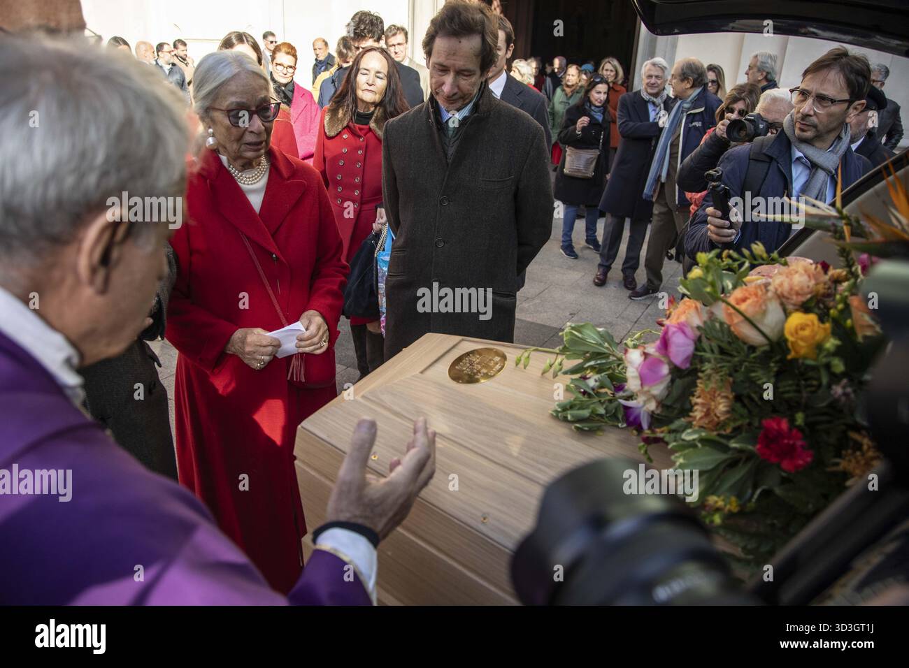Milan, Church of Santa Francesca Romana, funeral of Giorgio Forattini ...