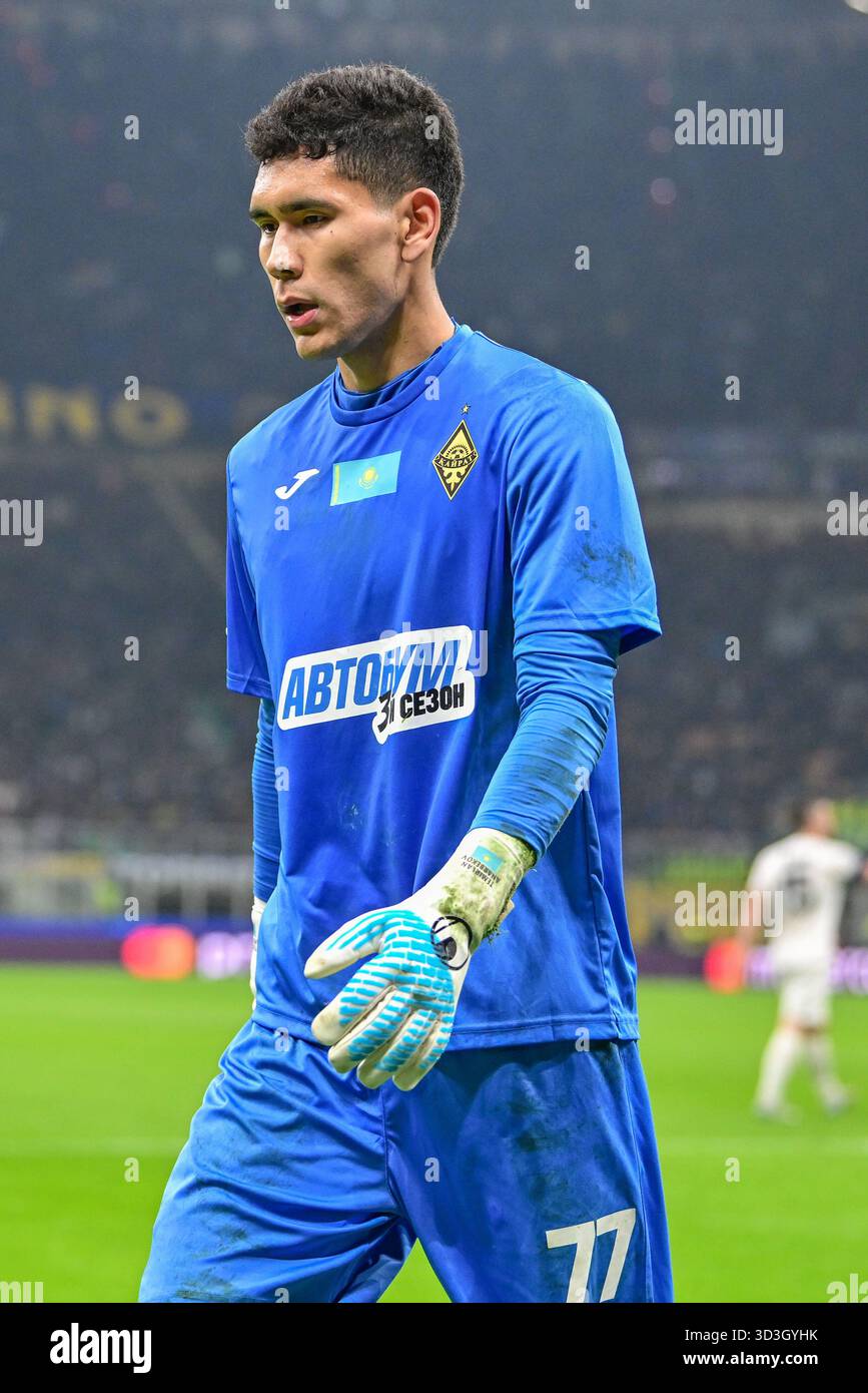 Milano, Italy. 05th, November 2025. Goalkeeper Temirlan Anarbekov (77 ...
