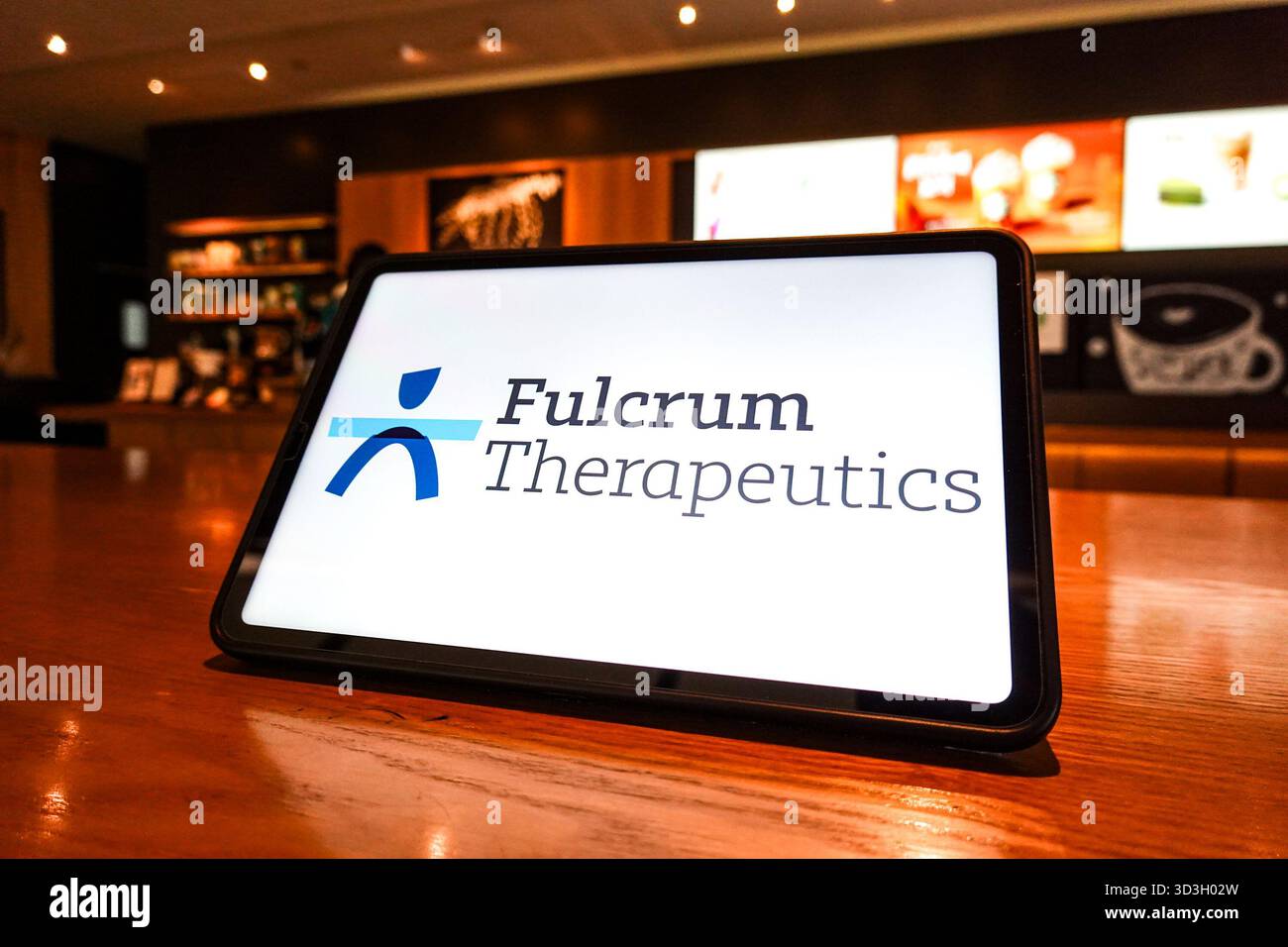 In this photo illustration, the Fulcrum Therapeutics logo is displayed ...