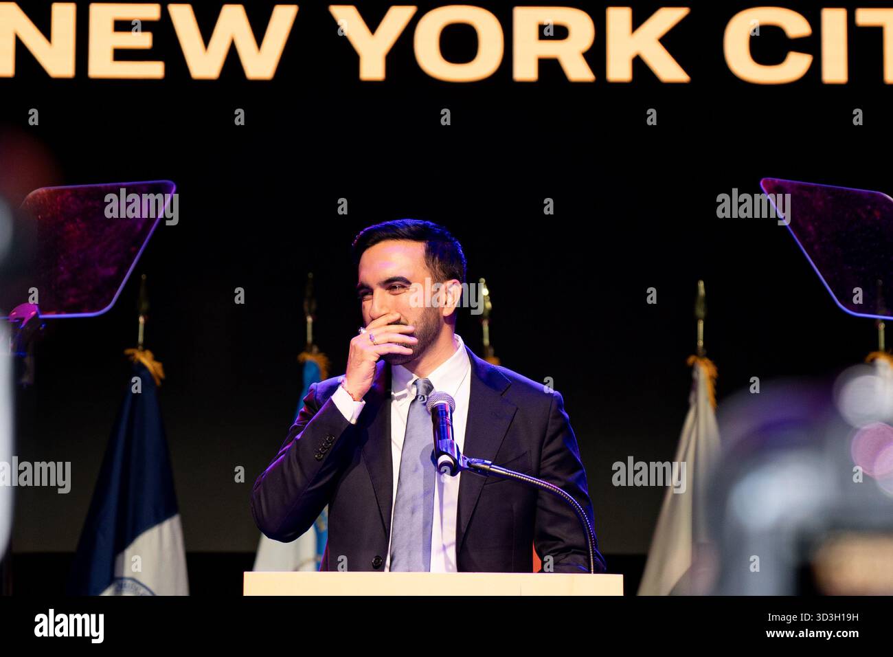 Zohran Mamdani at his official election watch party in New York, New ...