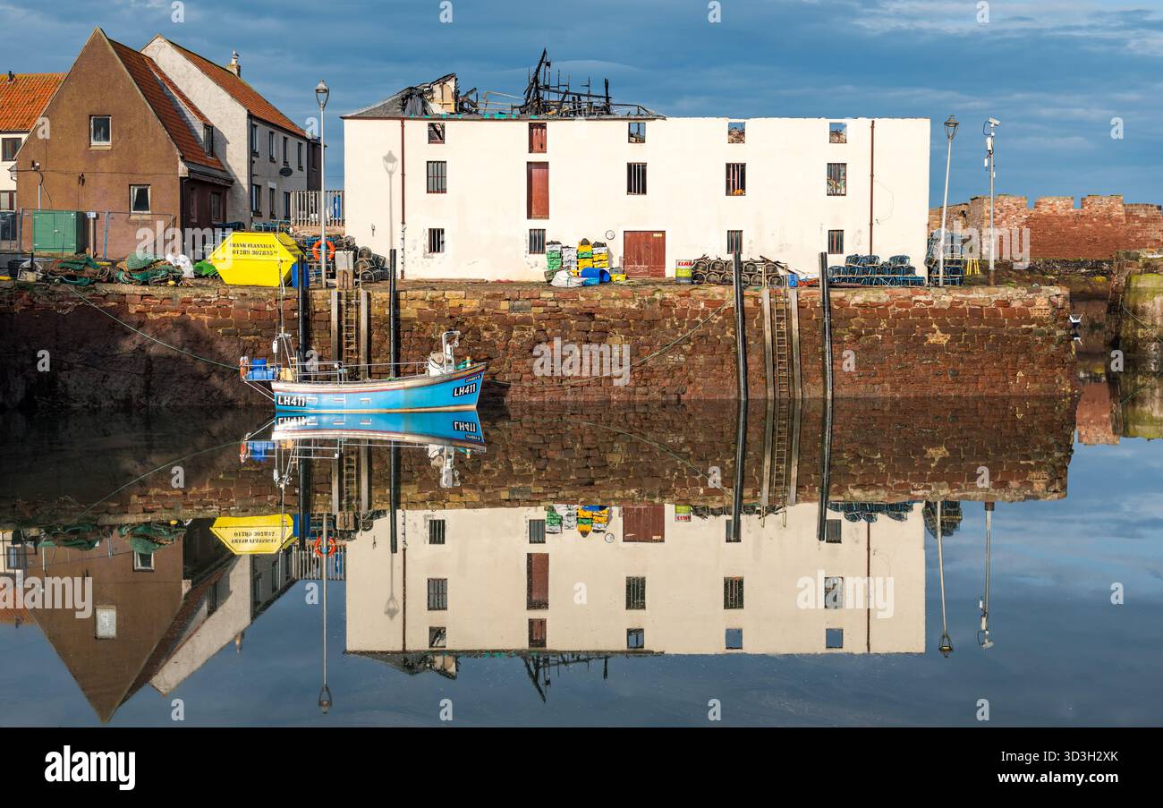 Dunbar Harbour, ast Lothian, Scotland, UK, 6th November 2025. Burned ...