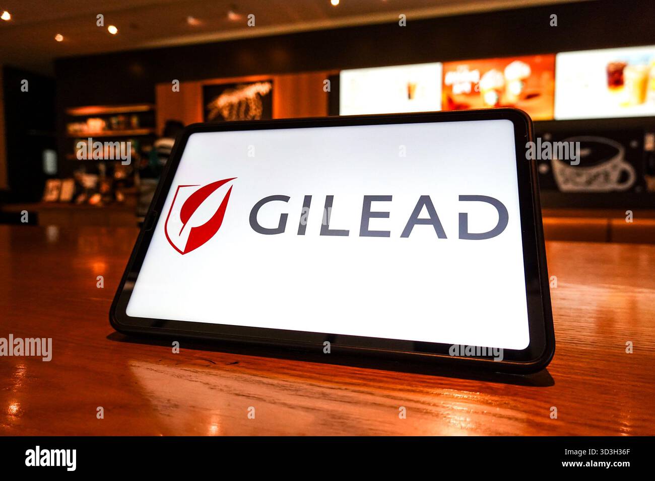 November 2, 2025, China: In this photo illustration, the Gilead logo is ...