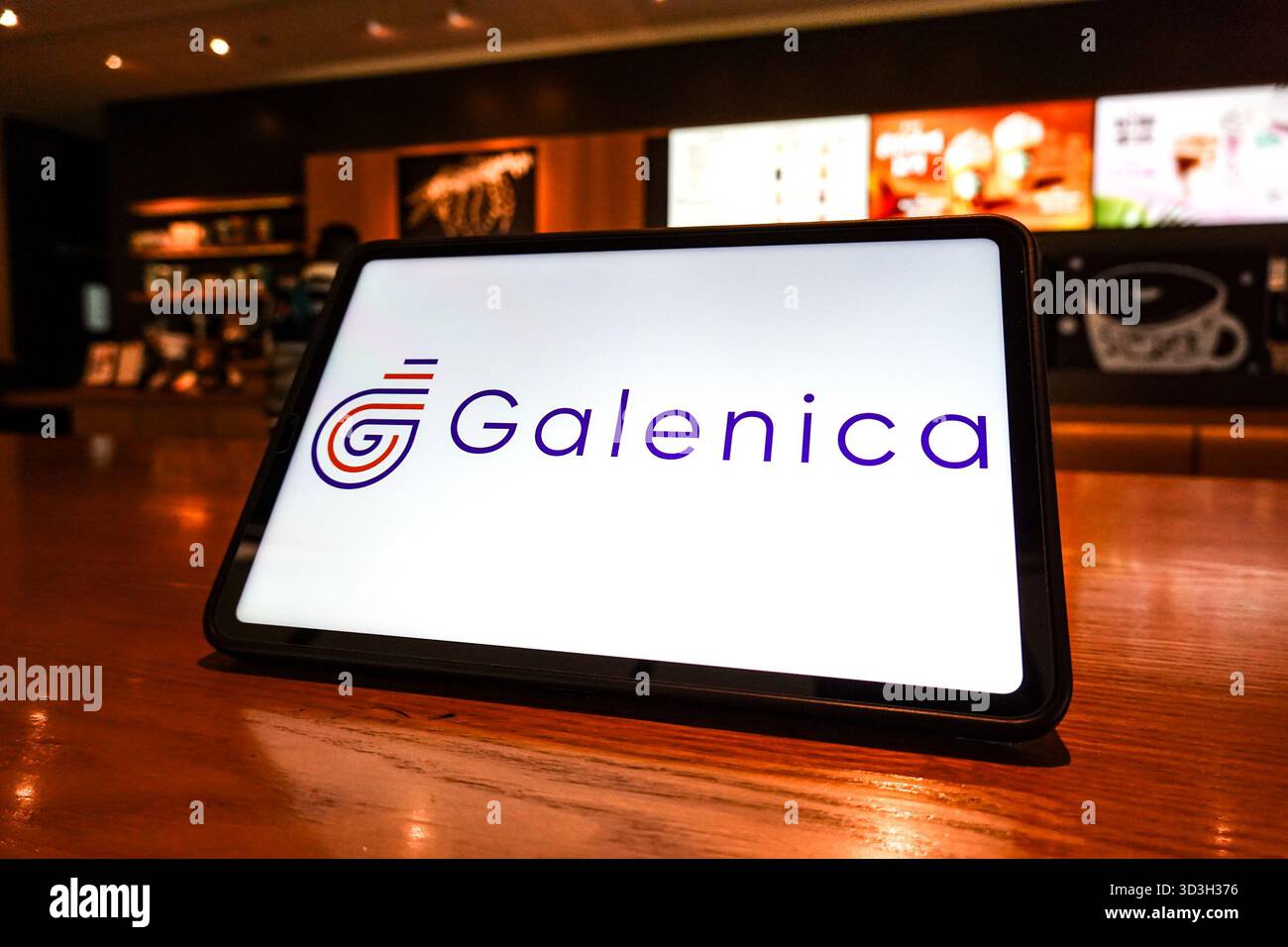 In this photo illustration, the Galenica logo is displayed on the ...