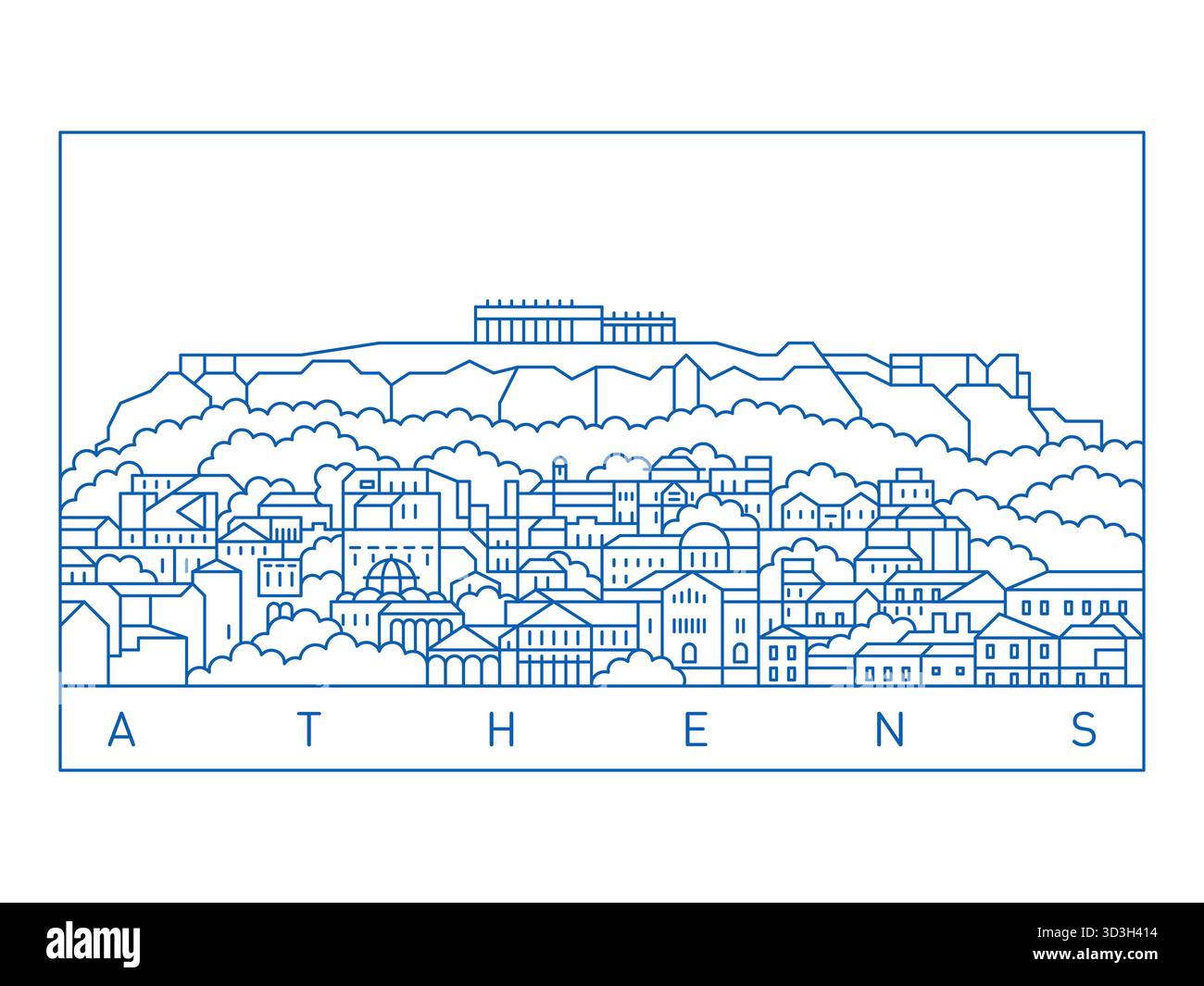 Athens skyline background Stock Vector Images - Alamy