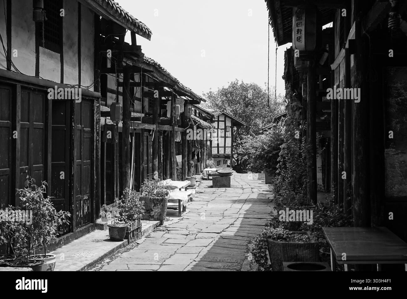 Laitan town, Hechuan (Chongqing), China: Streetscape along Shuncheng ...