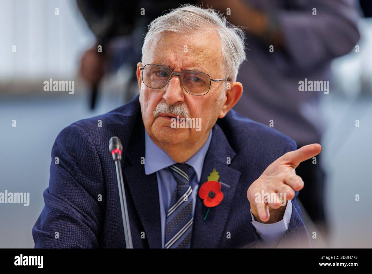 Northern Ireland Policing Board member Gerry Kelly MLA speaks during a ...
