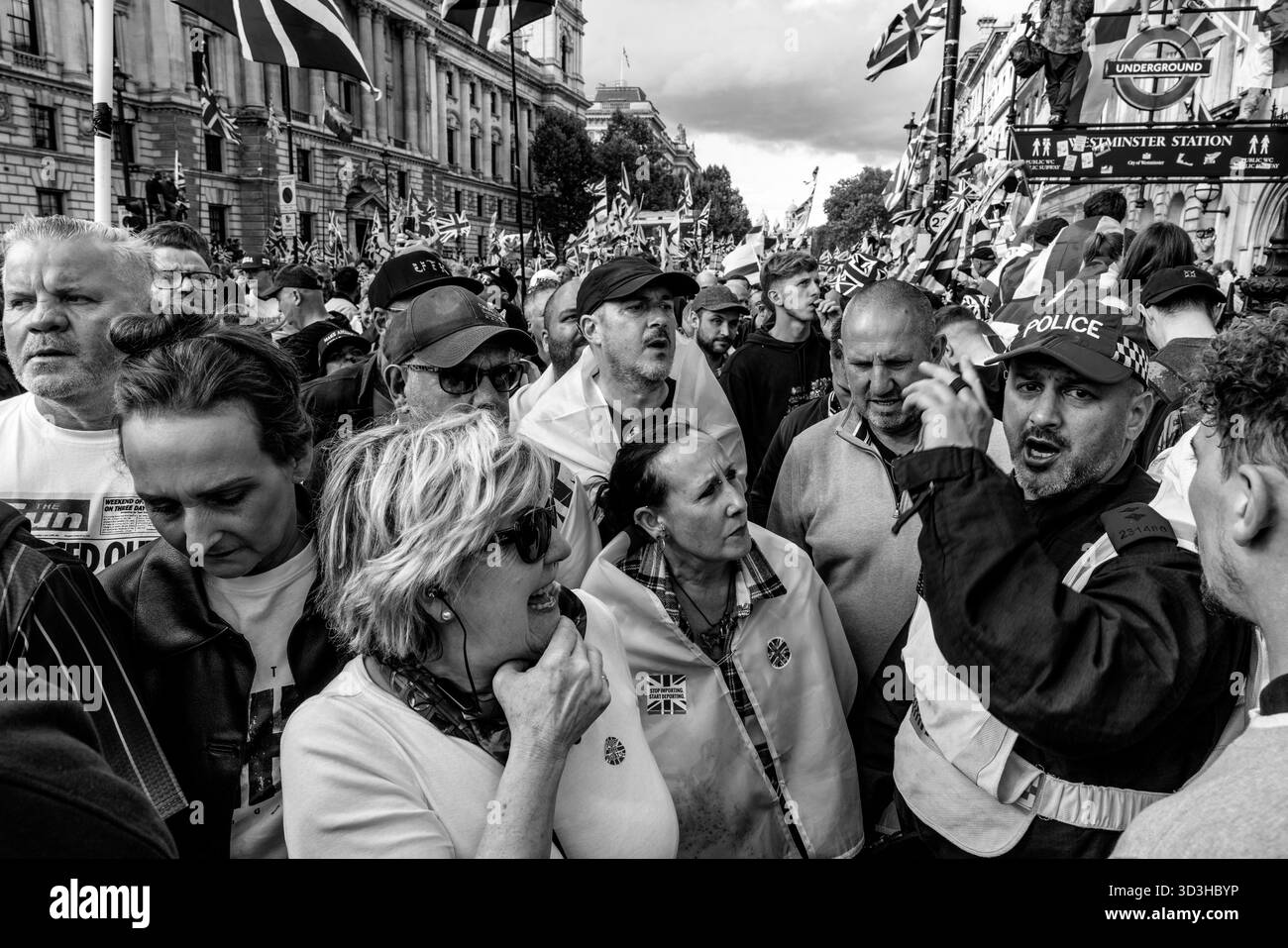 Rally in whitehall Black and White Stock Photos & Images - Alamy