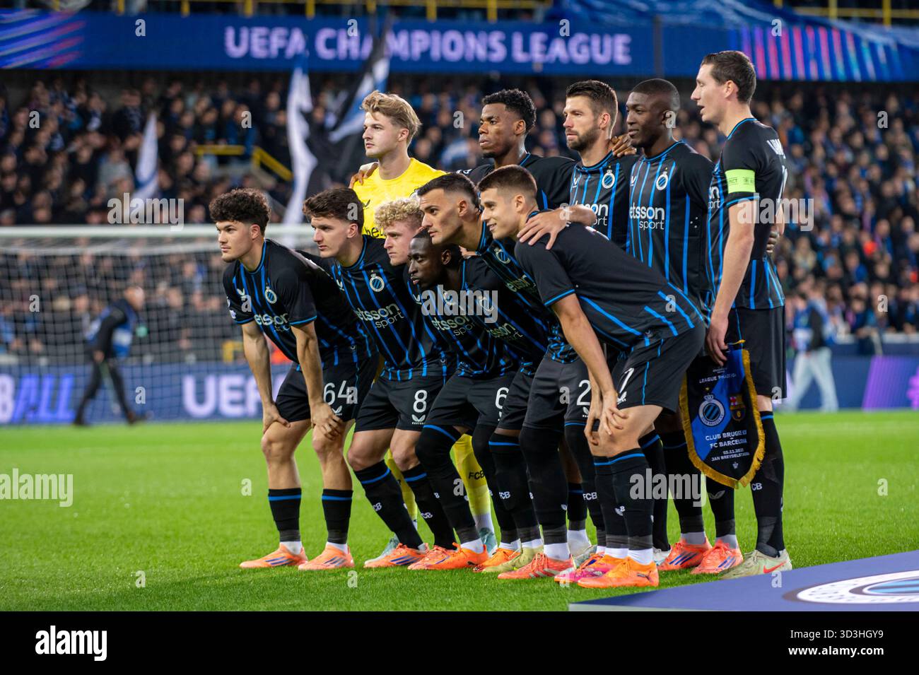 Club Brugge KV team poses for a group photo prior to the UEFA Champions ...