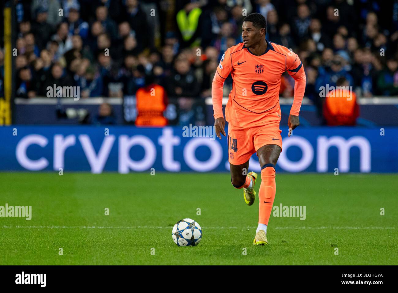 Marcus Rashford of Barcelona in action during the UEFA Champions League ...