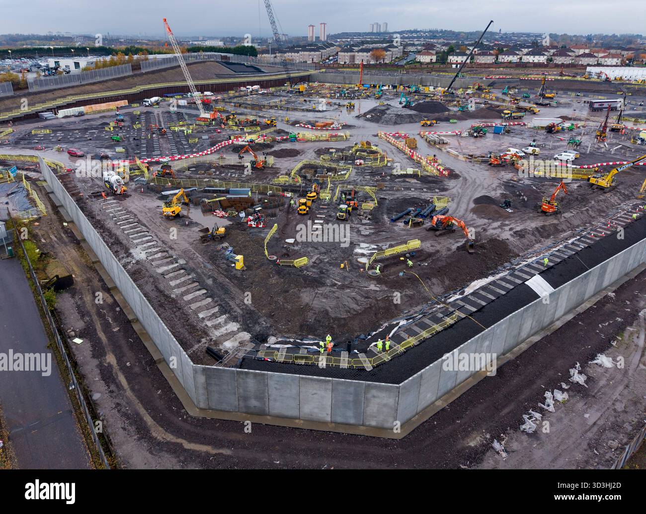 Glasgow, Scotland, UK. 6th November, 2025. Aerial views of new HMP ...