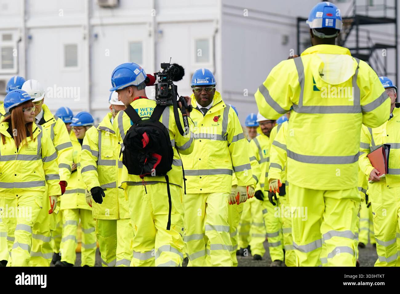 Deputy Prime Minister David Lammy (centre) attends a groundbreaking ...