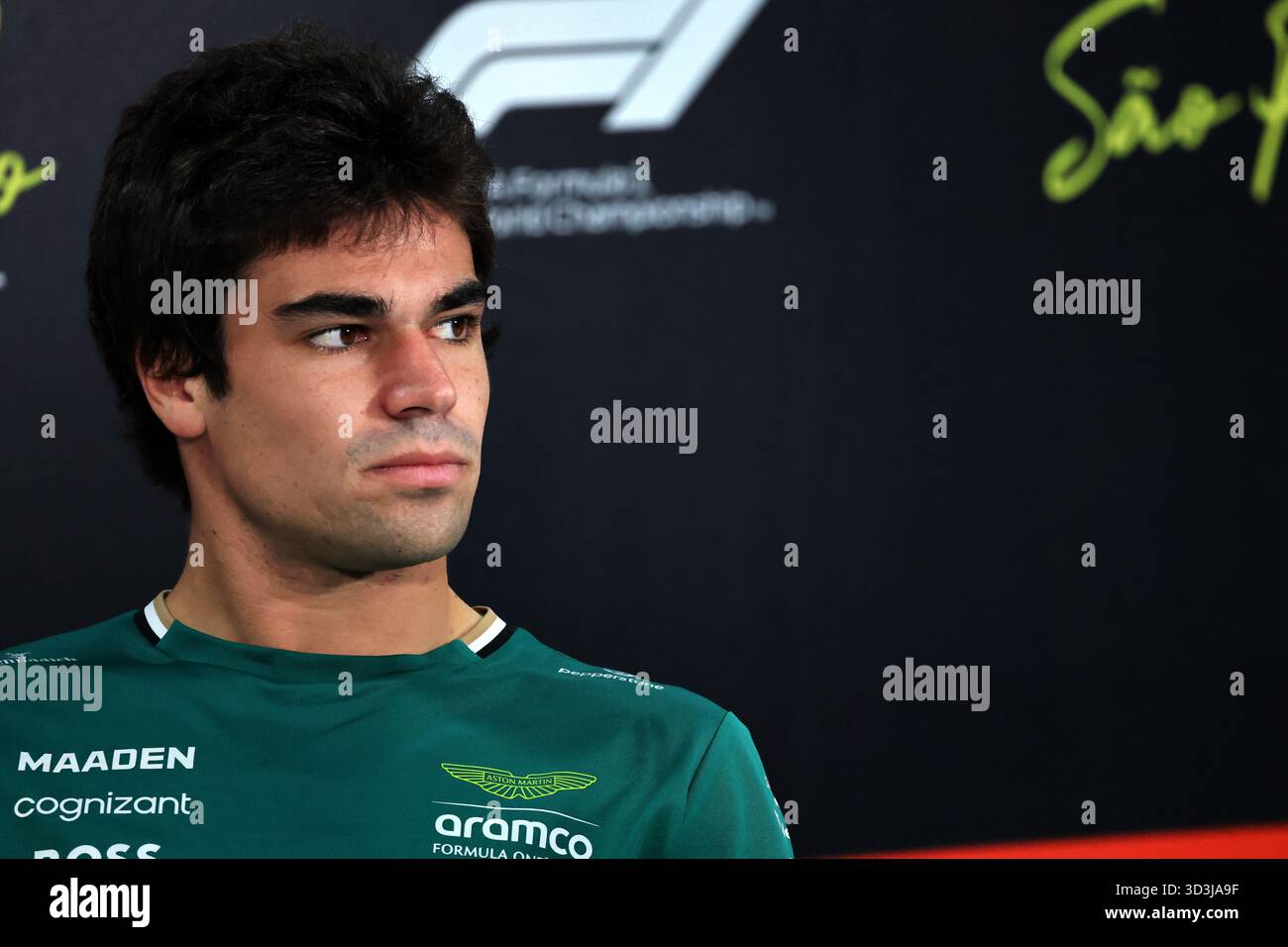 Lance Stroll (CDN) Aston Martin F1 Team in the FIA Press Conference. 06 ...