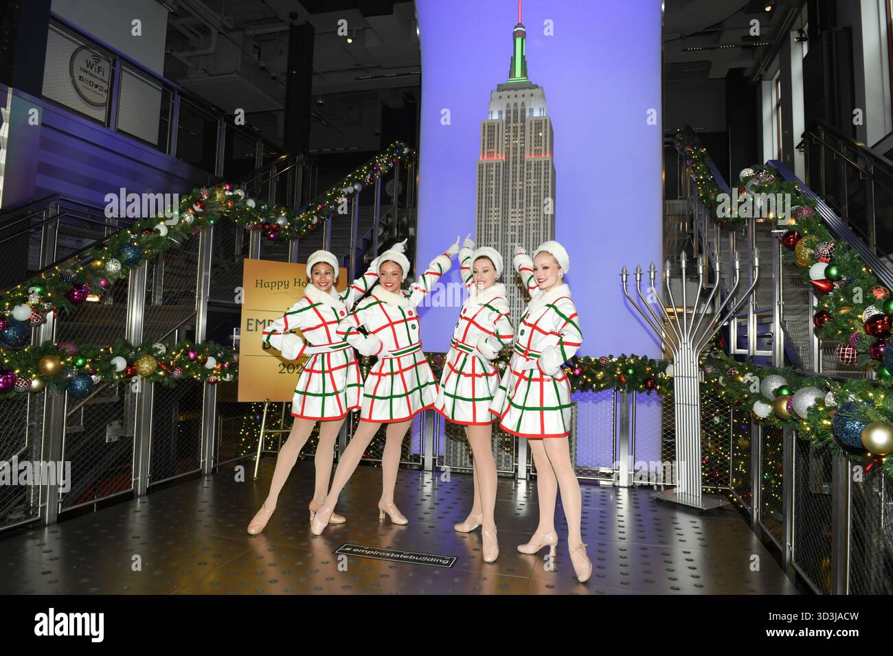 The Radio City Rockettes visit the Empire State Building in celebration ...