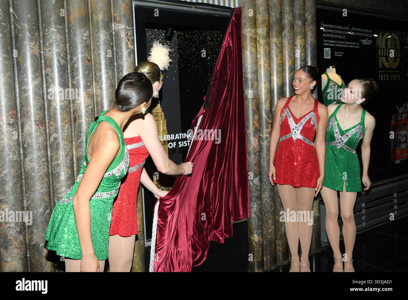 The Radio City Rockettes visit the Empire State Building in celebration ...