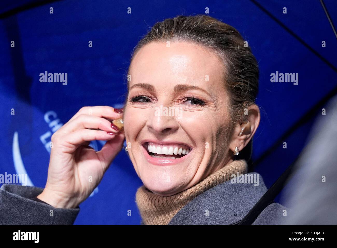 Presenter Gabby Logan during the UEFA Champions League, league stage ...