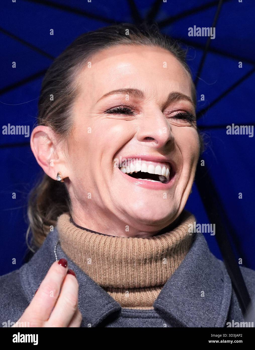 Presenter Gabby Logan during the UEFA Champions League, league stage ...