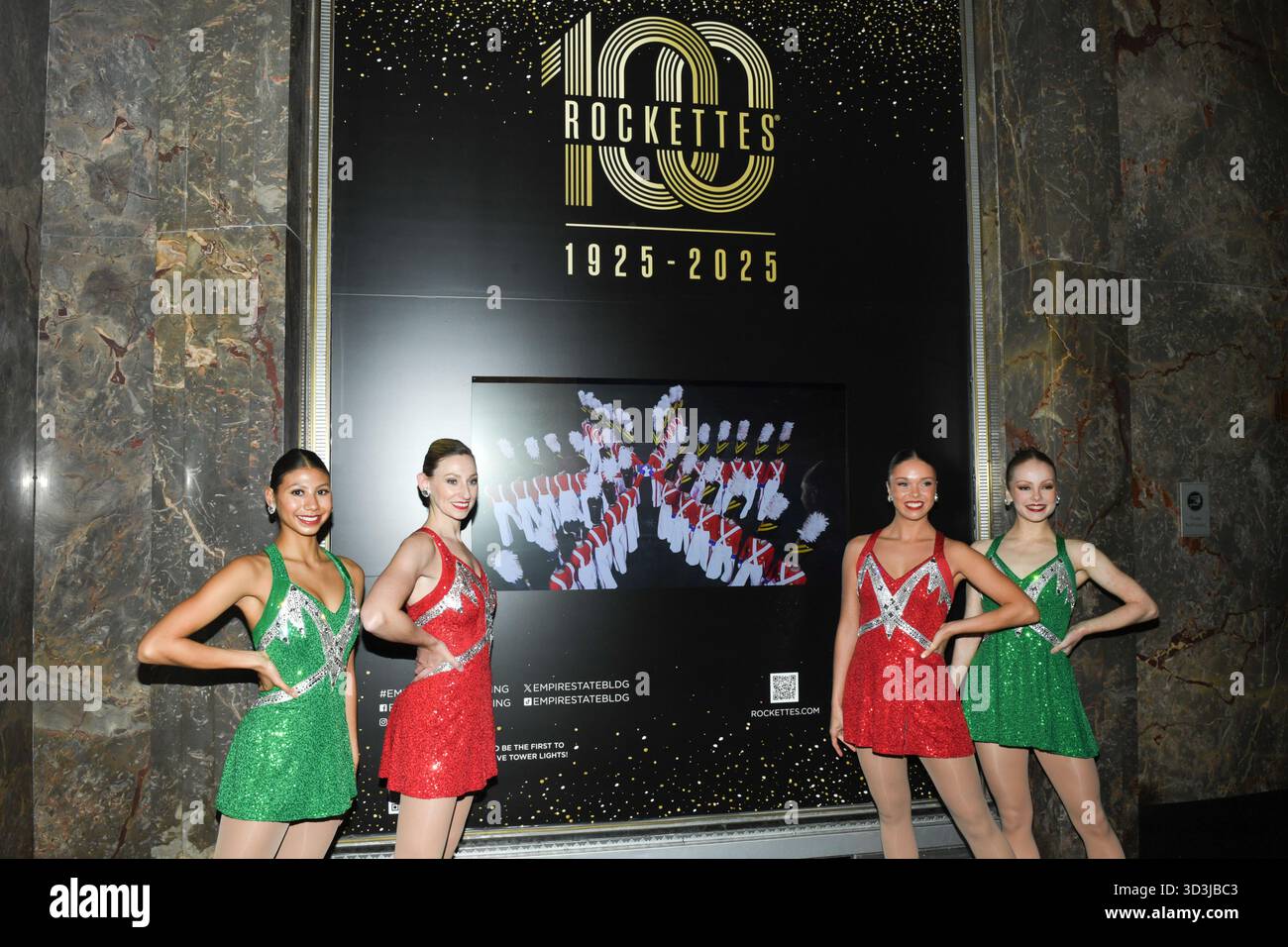 The Radio City Rockettes visit the Empire State Building in celebration ...