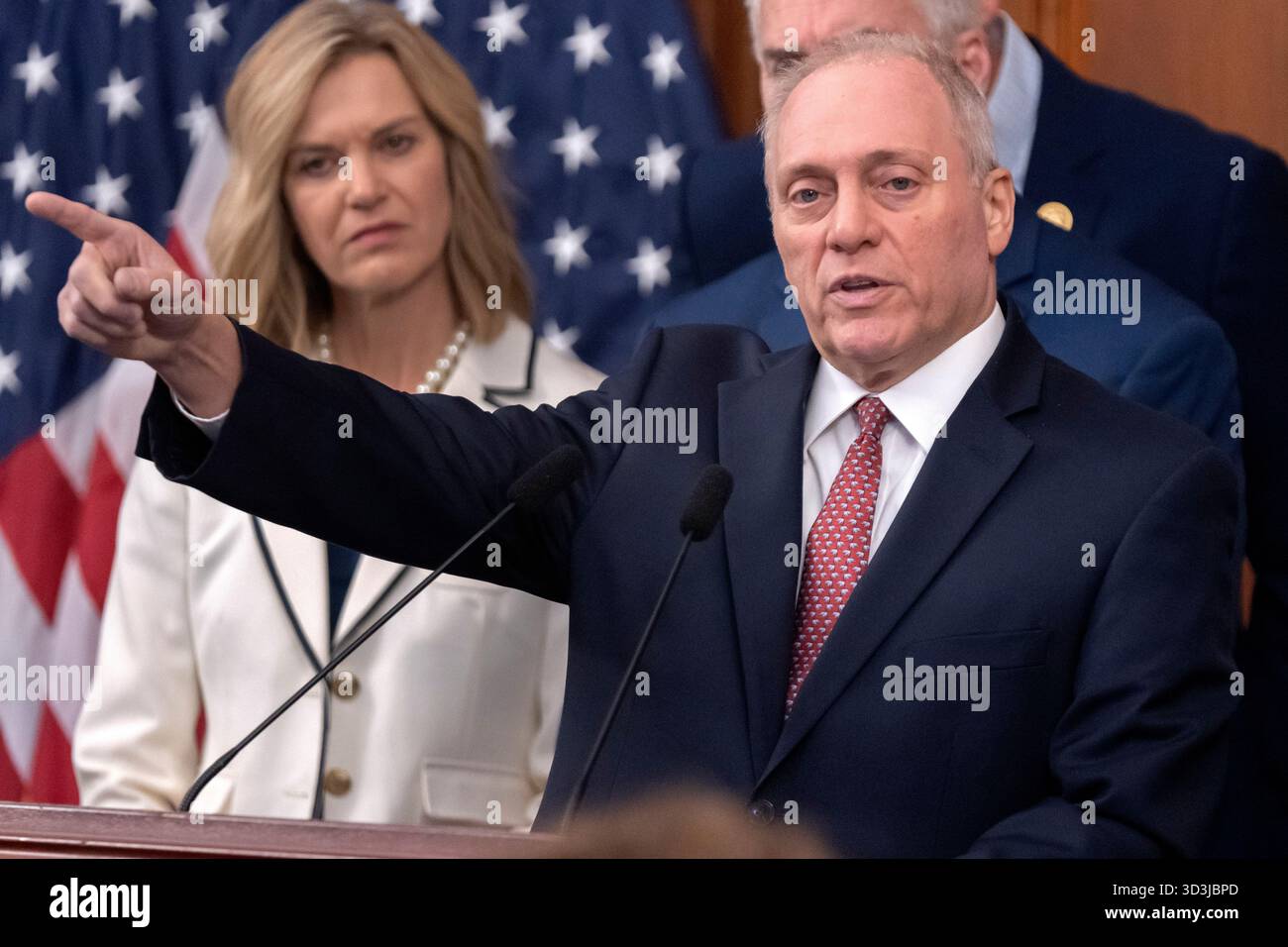 House Majority Leader Steve Scalise, of La., speaks with with reporters ...