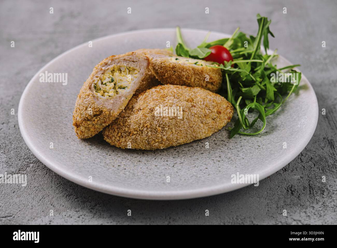 Food, Meat cutlets with boiled egg Stock Photo - Alamy