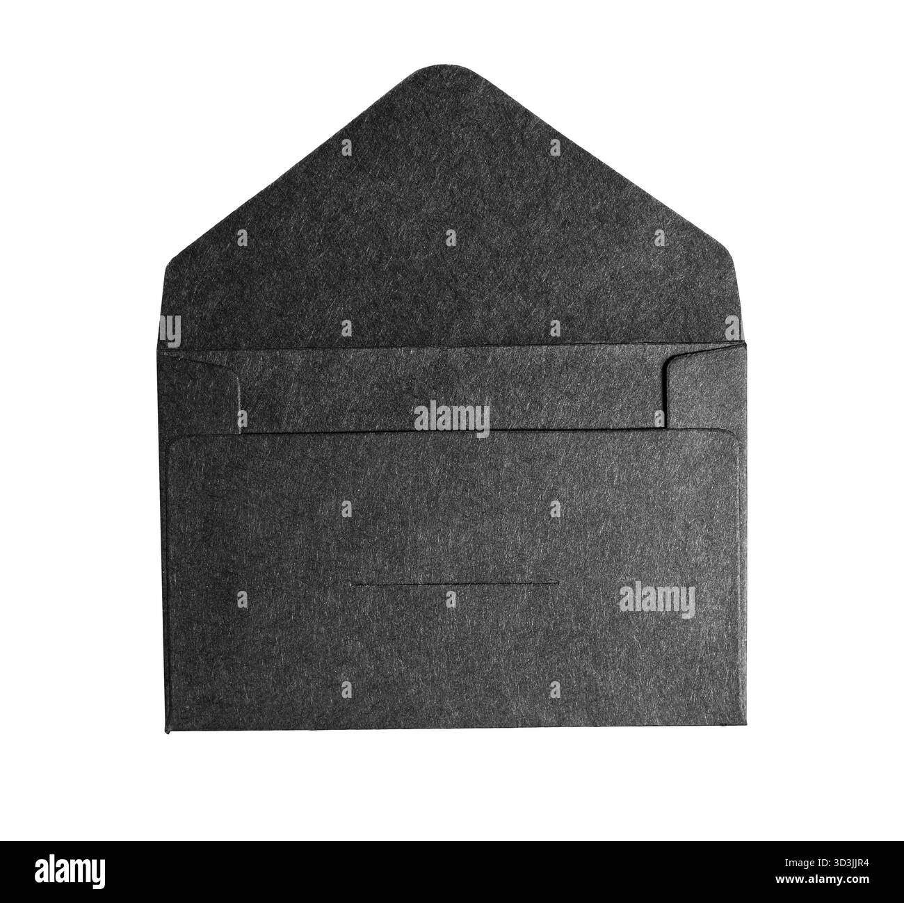 Blank light black craft paper envelope mock up, an invitation or ...