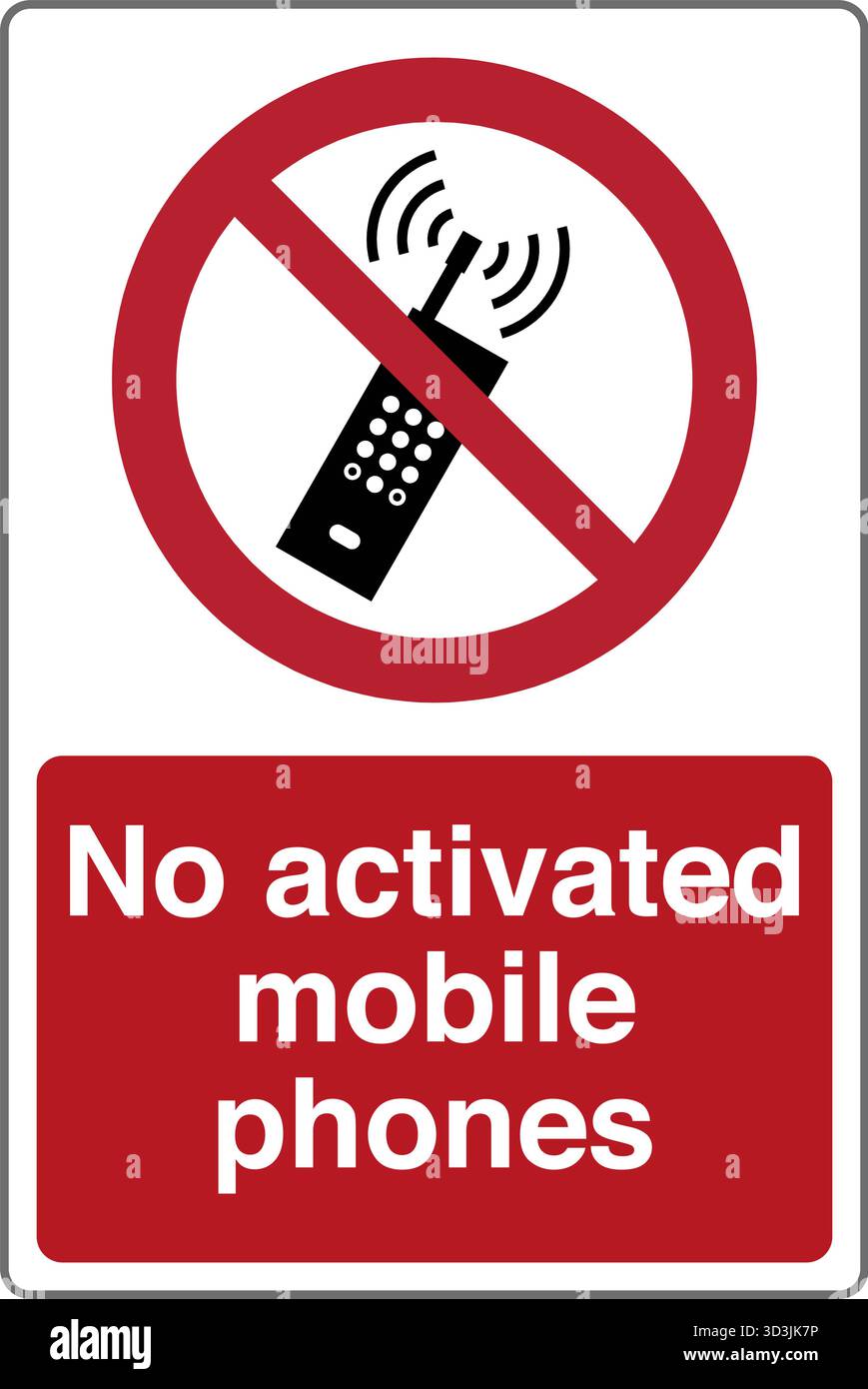 The "Safety Sign: Restricted Area – No Cell Phones Beyond This Point ...