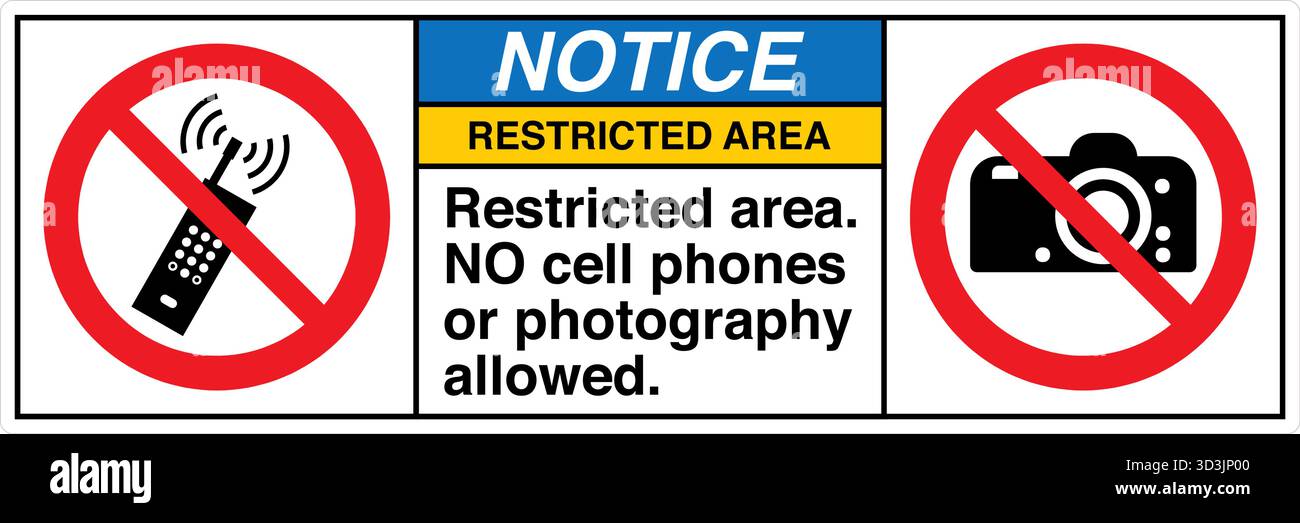The "Safety Sign: Restricted Area – No Cell Phones Beyond This Point ...