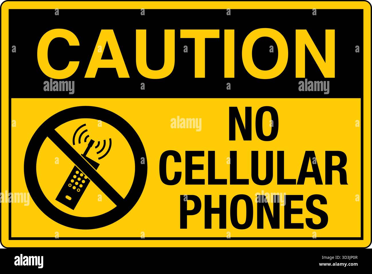 The "Safety Sign: Restricted Area – No Cell Phones Beyond This Point ...