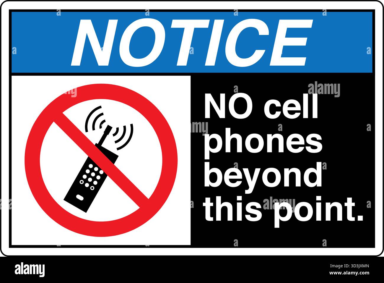 The "Safety Sign: Restricted Area – No Cell Phones Beyond This Point ...