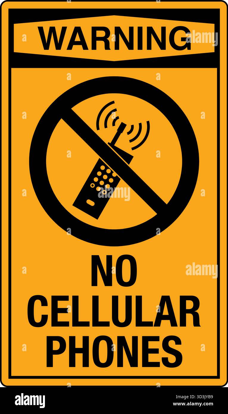 The "Safety Sign: Restricted Area – No Cell Phones Beyond This Point ...