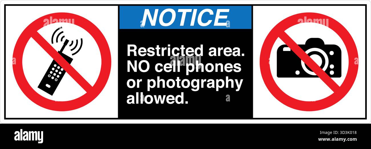 The "Safety Sign: Restricted Area – No Cell Phones Beyond This Point ...