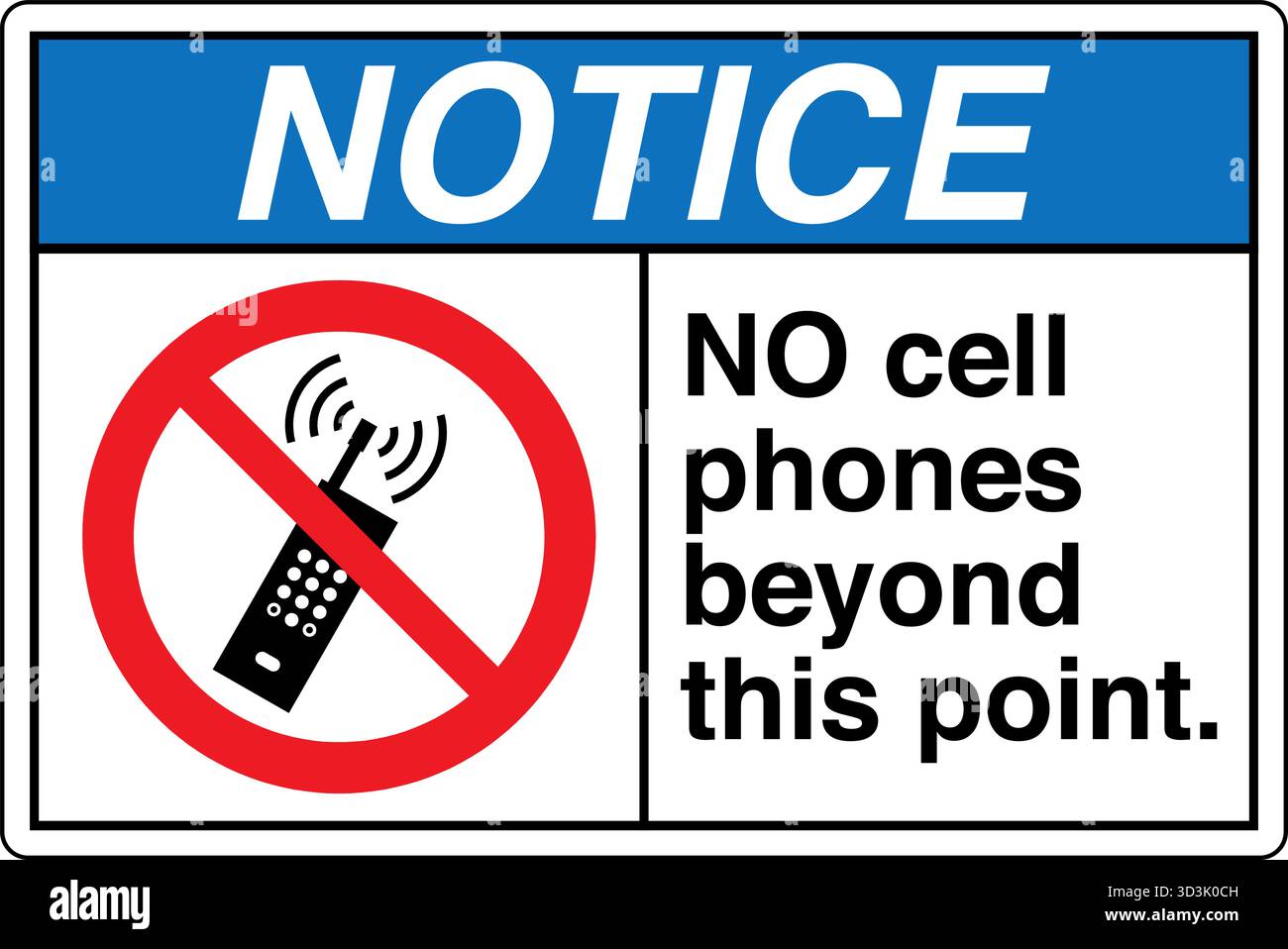 The "Safety Sign: Restricted Area – No Cell Phones Beyond This Point ...