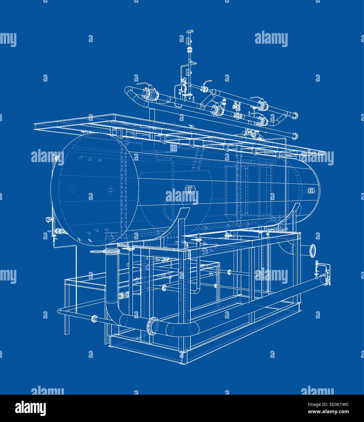 Industrial Equipment Blueprint. Vector Stock Vector Image & Art - Alamy