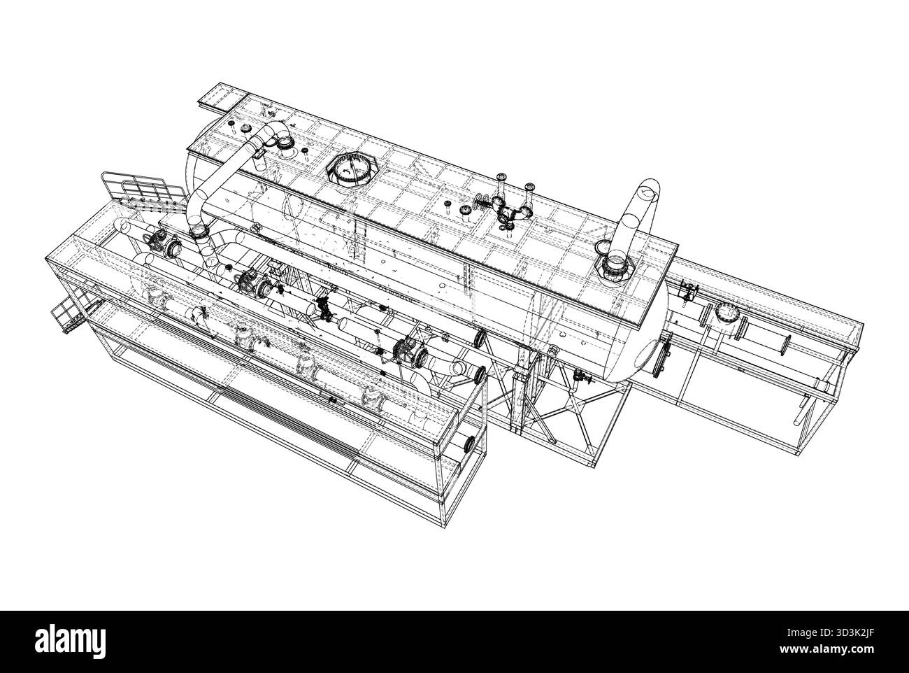 Industrial Machine Blueprint. Vector Stock Vector Image & Art - Alamy