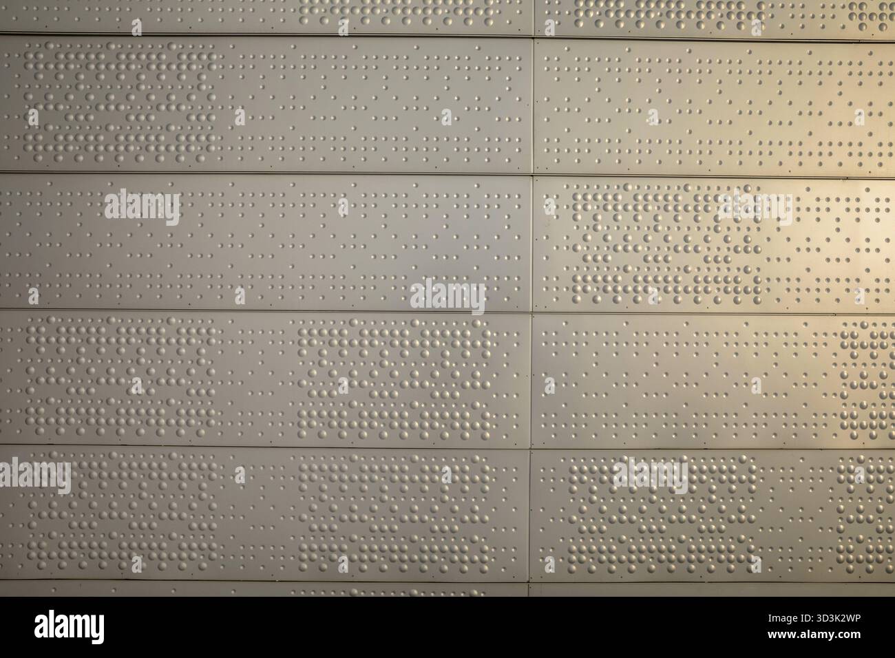 Closeup of the exterior wall panel with its bumps and hollows. Oslo ...
