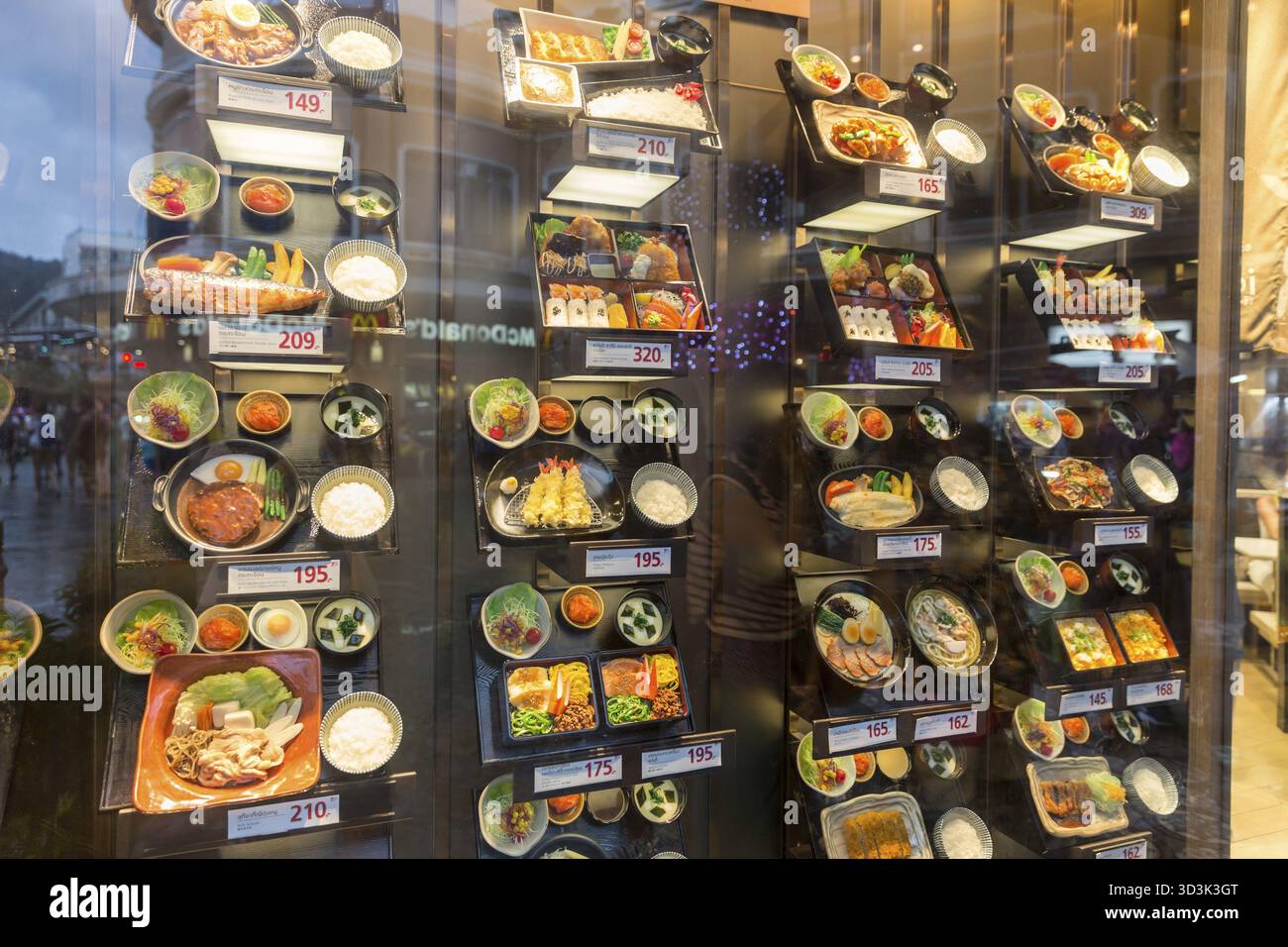 PHUKET, THAILAND - JANUARY 11, 2018: Japanese restaurant with plastic ...