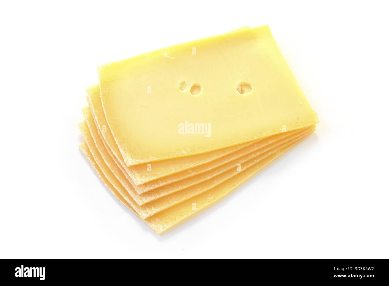 Slices gouda cheese on Cut Out Stock Images & Pictures - Alamy