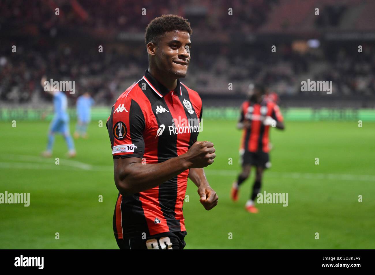 Nice's Kevin Carlos celebrates after scoring his side's first goal ...