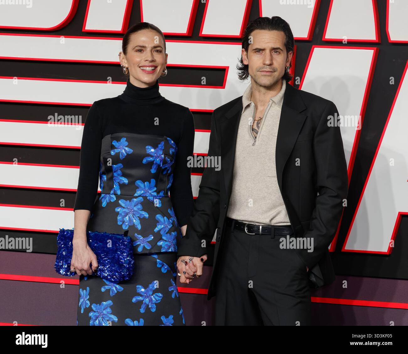 Hayley Atwell and Ned Wolfgang Kelly attend The Running Man UK Premiere ...