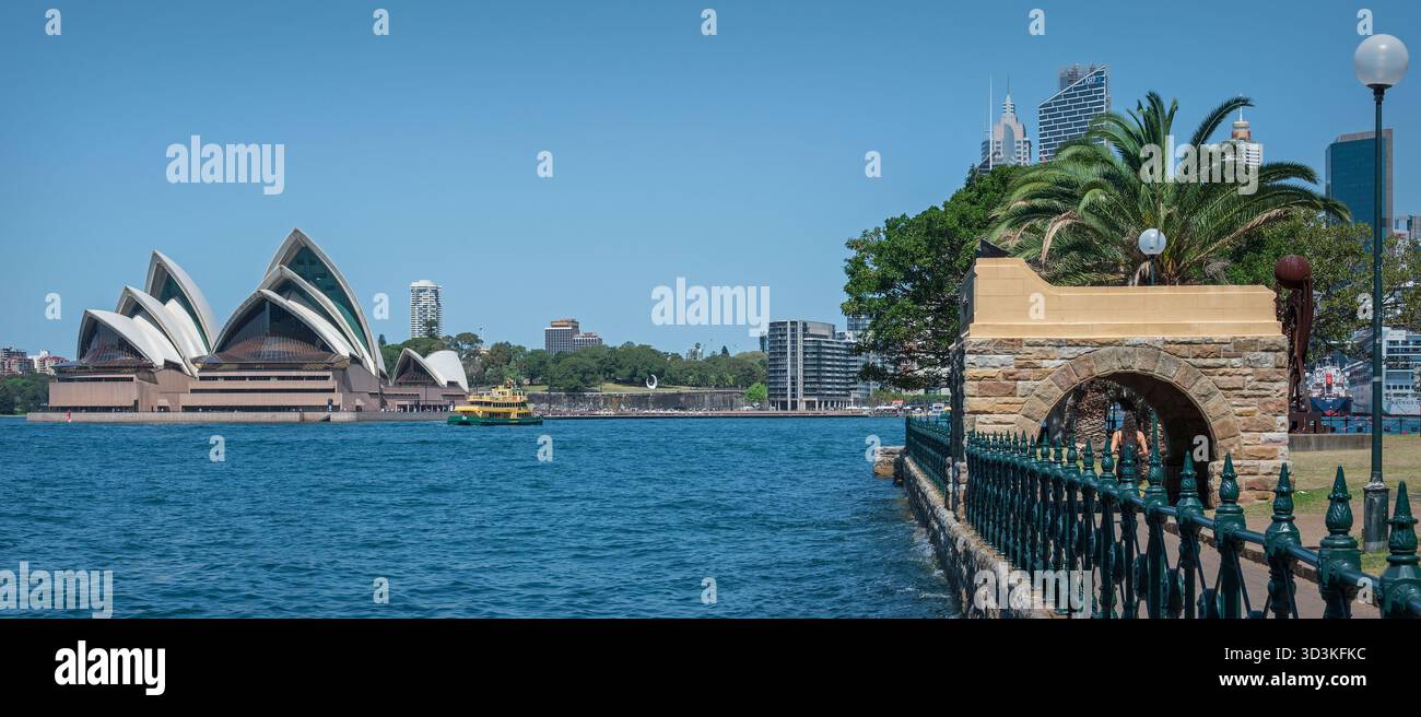 View of Sydney Opera House from across Sydney Harbour at Olympic Drive ...