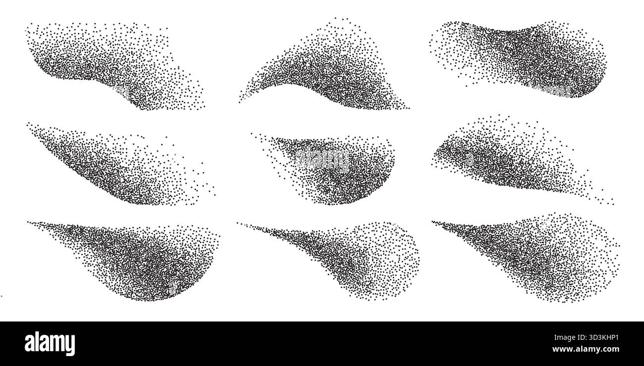 Isolated Stain Elements Set Gradient Background. Random grain blobs ...