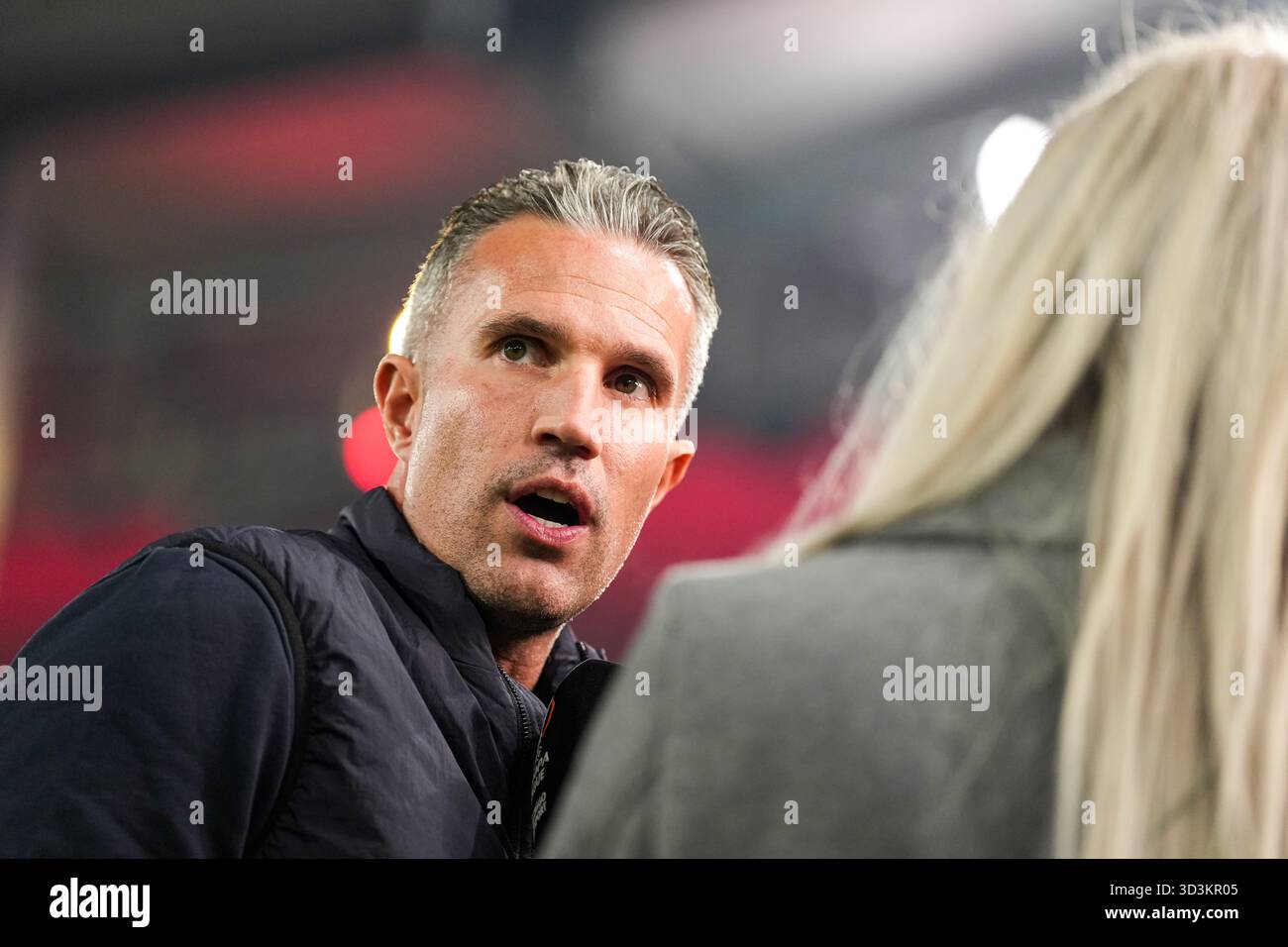 Stuttgart - Feyenoord coach Robin van Persie during the fourth match of ...