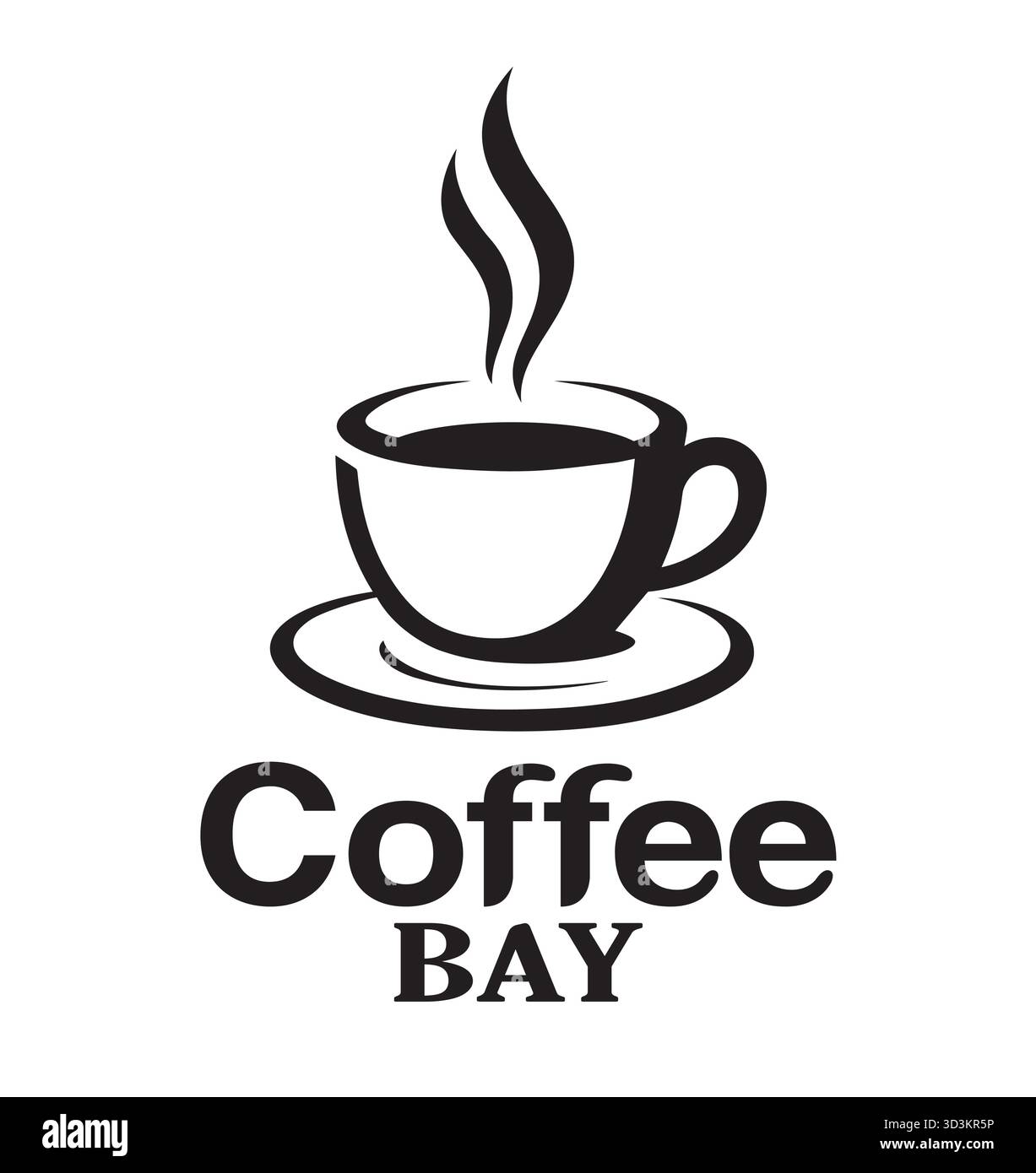 Coffee Mug Logo Typography Lines Style Vector Unique Vintage Cup ...
